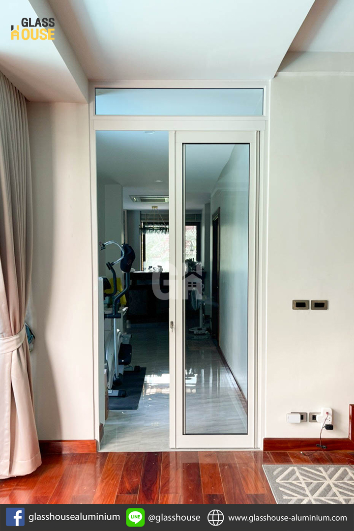 ประตู PC Door , บานเลื่อนสวิง, บานเลื่อน, กั้นห้อง, กั้นแอร์ - Glass House
