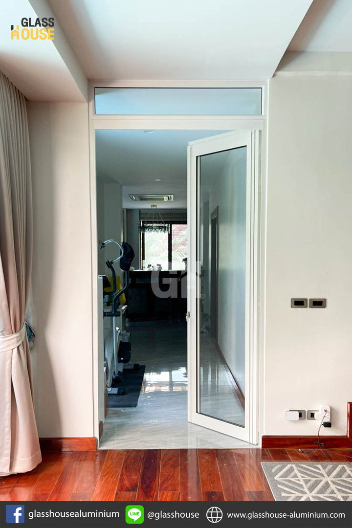 ประตู PC Door , บานเลื่อนสวิง, บานเลื่อน, กั้นห้อง, กั้นแอร์ - Glass House