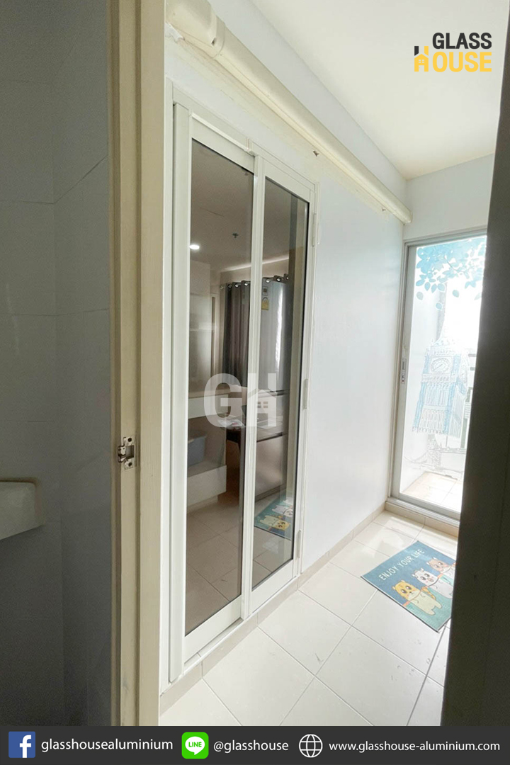ประตู PC Door , บานเลื่อนสวิง, บานเลื่อน, กั้นห้อง, กั้นแอร์ - Glass House