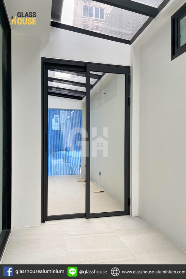 ประตู PC Door , บานเลื่อนสวิง, บานเลื่อน, กั้นห้อง, กั้นแอร์ - Glass House