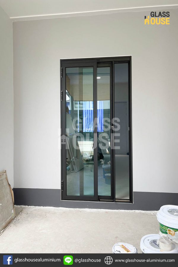 ประตู PC Door , บานเลื่อนสวิง, บานเลื่อน, กั้นห้อง, กั้นแอร - Glass House